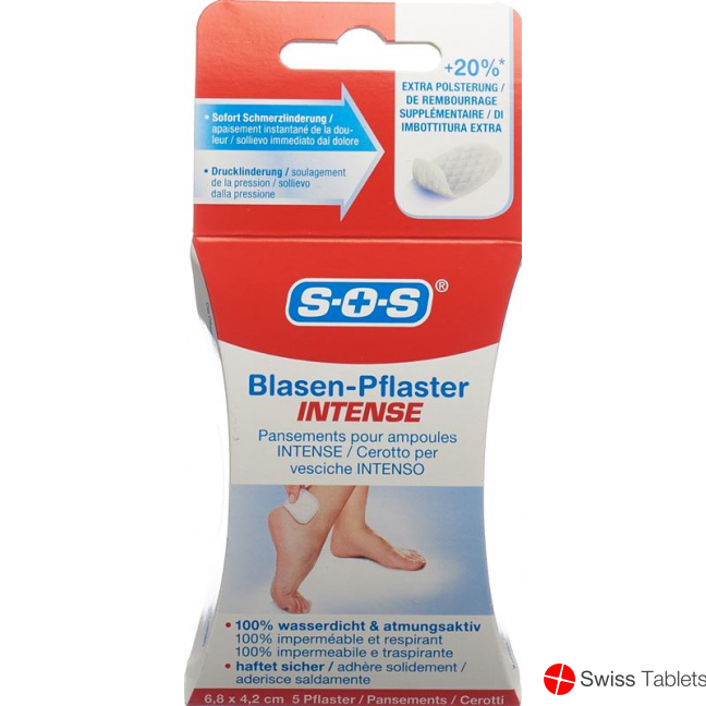 Buy online SOS Bubbles Plaster Intense 5 pieces at SWISS TABLETS